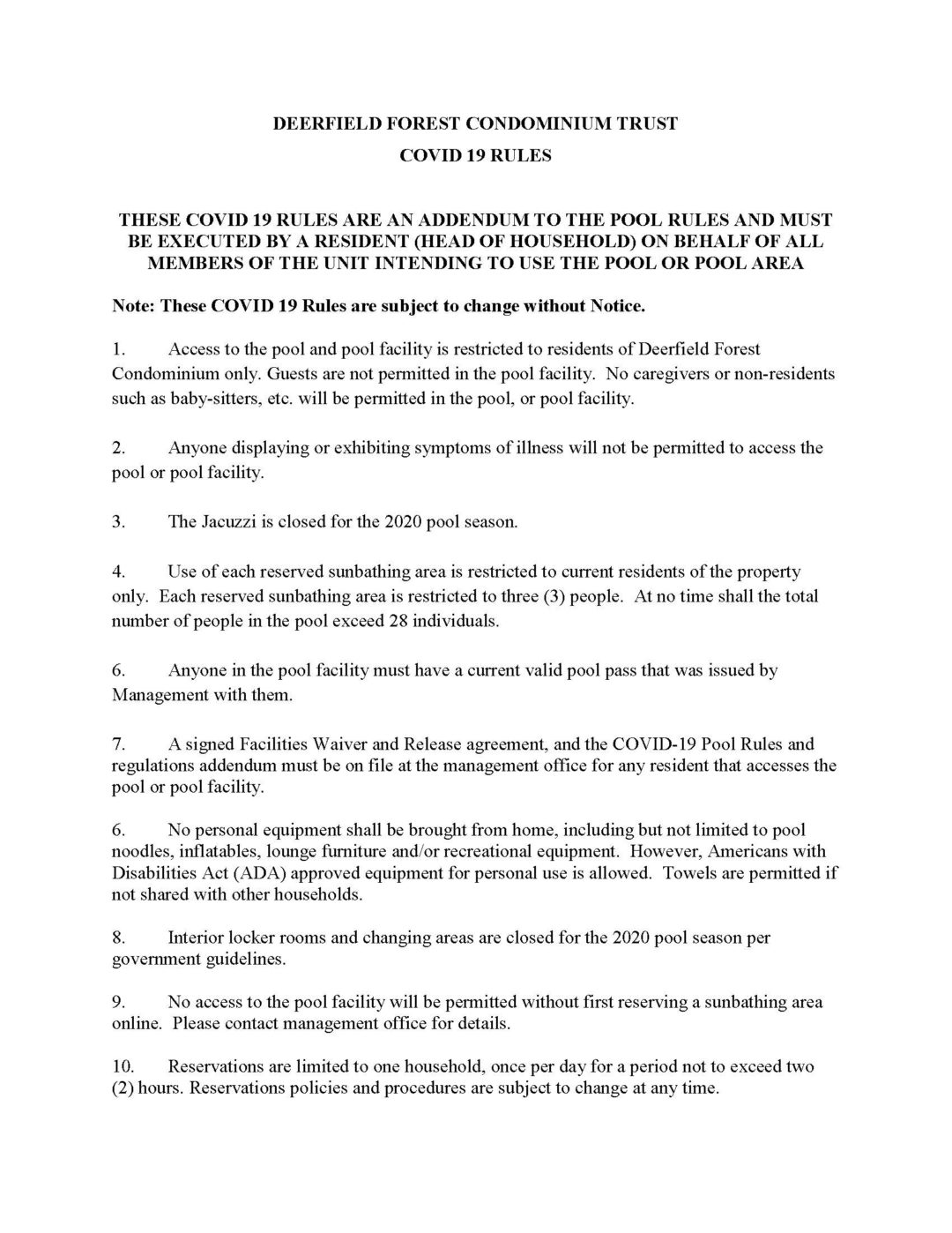 Pool Update for DeerField Forest! | Deerfield Forest